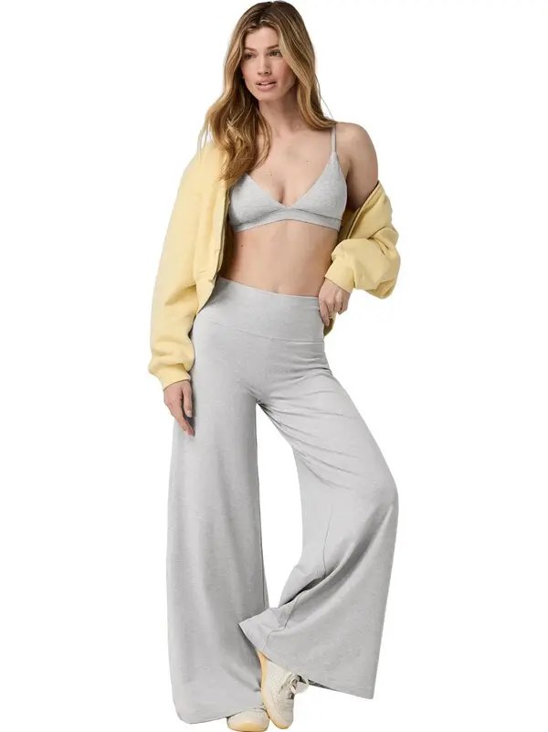Vuori Halo Easy Wideleg Pants - Pale Grey Heather