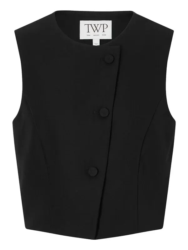 TWP Perry Wool Vest - Black