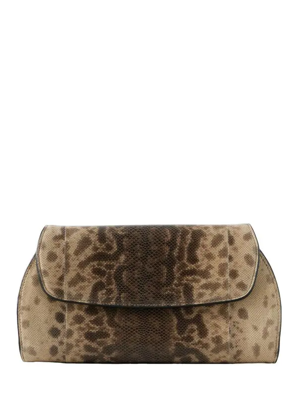THE ROW Snake Clutch - Neutrals