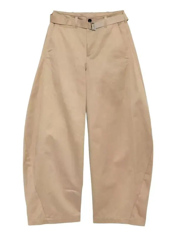 Sacai Belt-loop Ring-belt Trousers - Neutrals