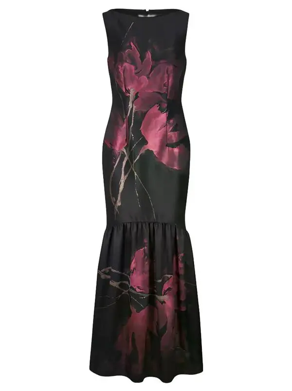 Talbot Runhof Monarchy1 Floral Maxi Dress - Black