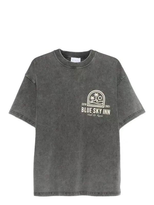 BLUE SKY INN Resort Logo T-shirt - Grey