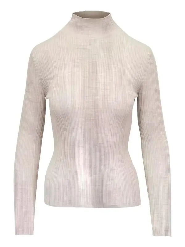 Agnona Ribbed Knit Sweater - Neutrals