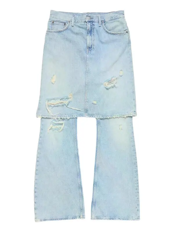 Acne Studios Panelled Flare Jeans - Blue