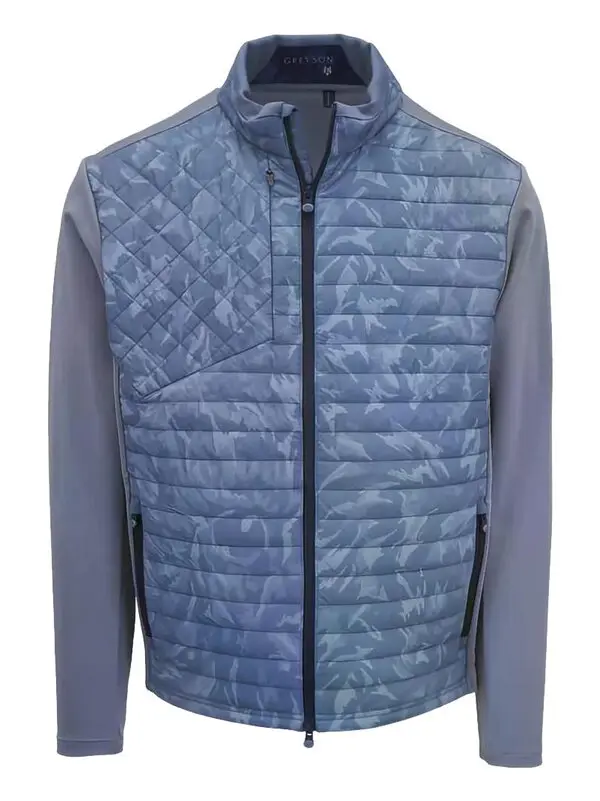 Greyson Camouflage Quilted Jacket - Blue