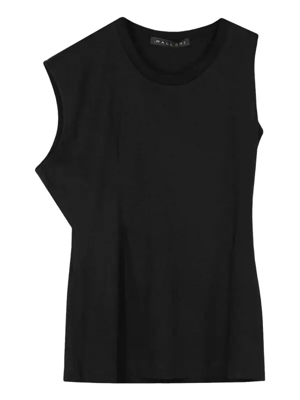 Malloni Asymmetric T-shirt - Black