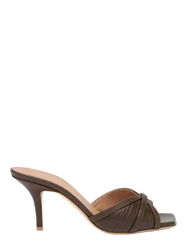 MALONE SOULIERS Perla Embossed Sandals - Brown
