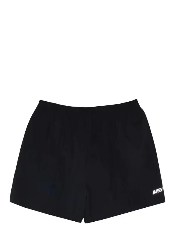 AUTRY Elastic-waist Mini Shorts - Black