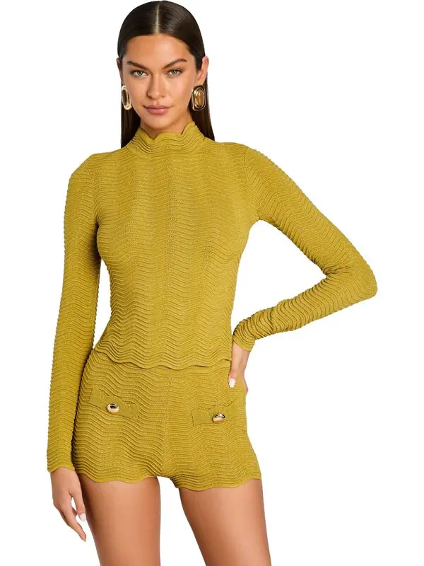 Retrofete Prissy Knit Top - Metallic Ochre