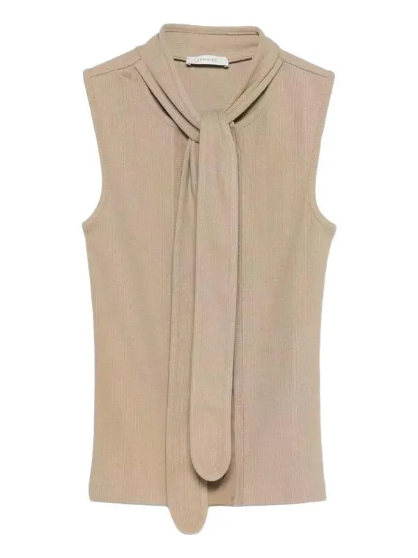 LEMAIRE Asymmetrical Tie Top - Neutrals