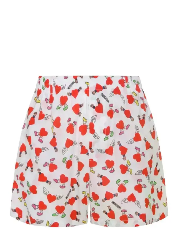 Moschino Printed Shorts - White