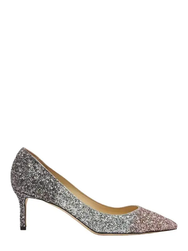 JIMMY CHOO Romy Glittered Pumps - Silver
