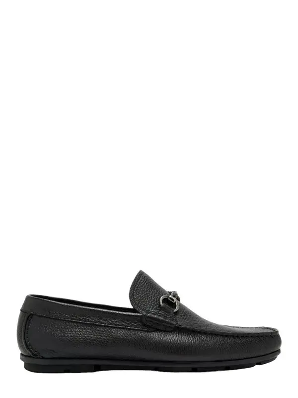 Magnanni Ring-detail Loafers - Black