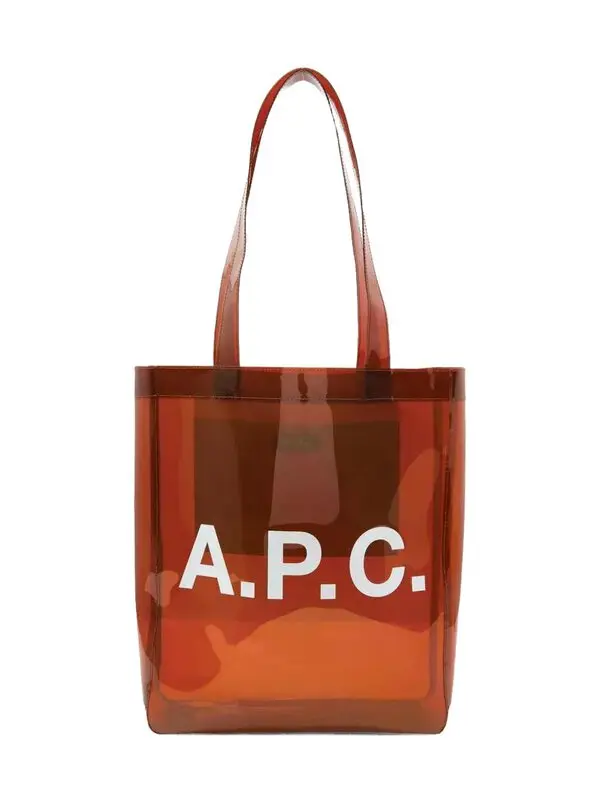 A.p.c. Lettering Tote Bag - Orange