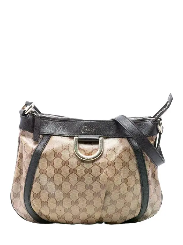 Gucci Gg Crystal Abbey D-ring Crossbody Bag - Brown