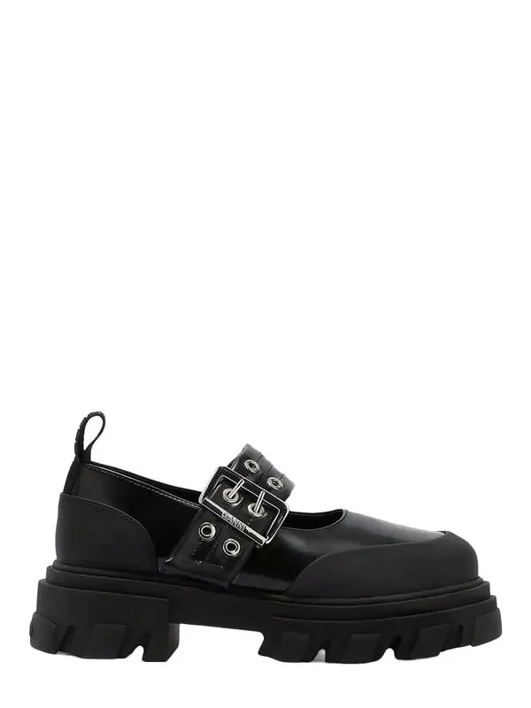 GANNI Buckled Eyelet-detail Pumps - Black