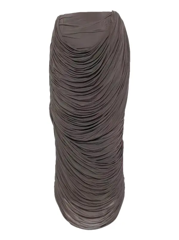 Magda Butrym Ruched Draped Skirt - Brown