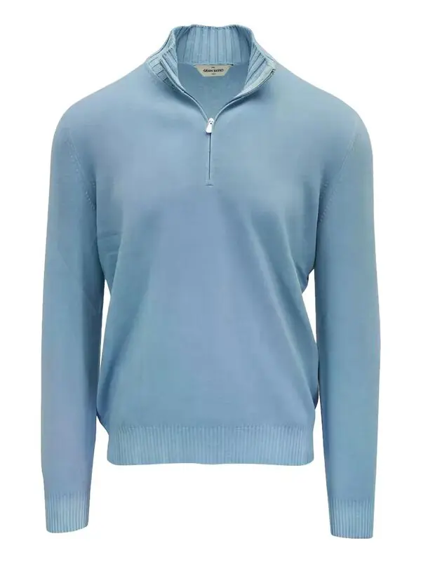 GRAN SASSO Half-zip Sweater - Blue