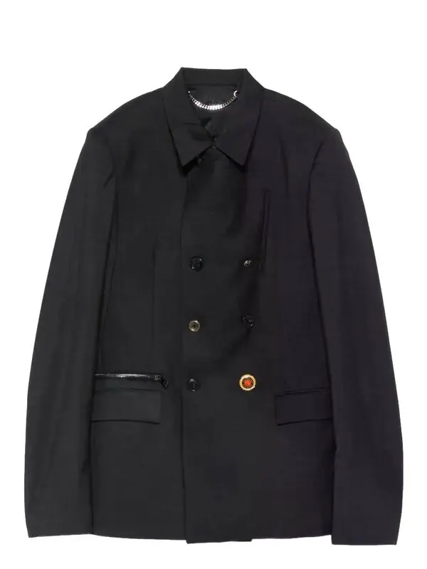 Martine Rose Double-breasted Zip-up Jacket - Black