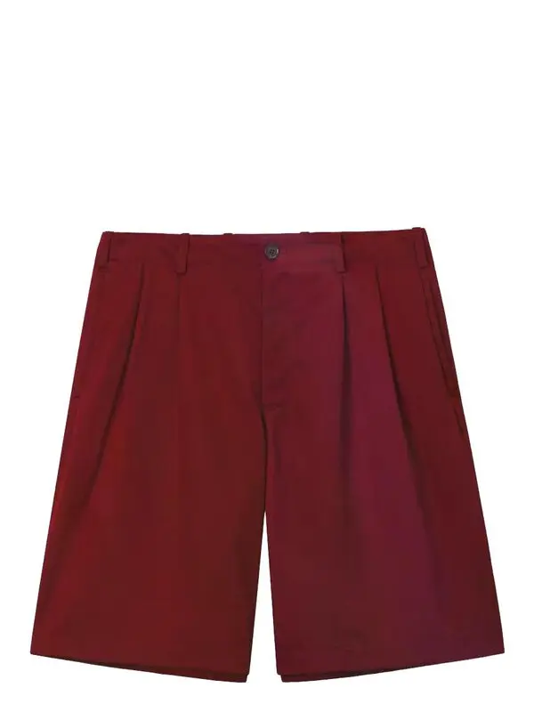 Our Legacy Pleated Twill Shorts - Red