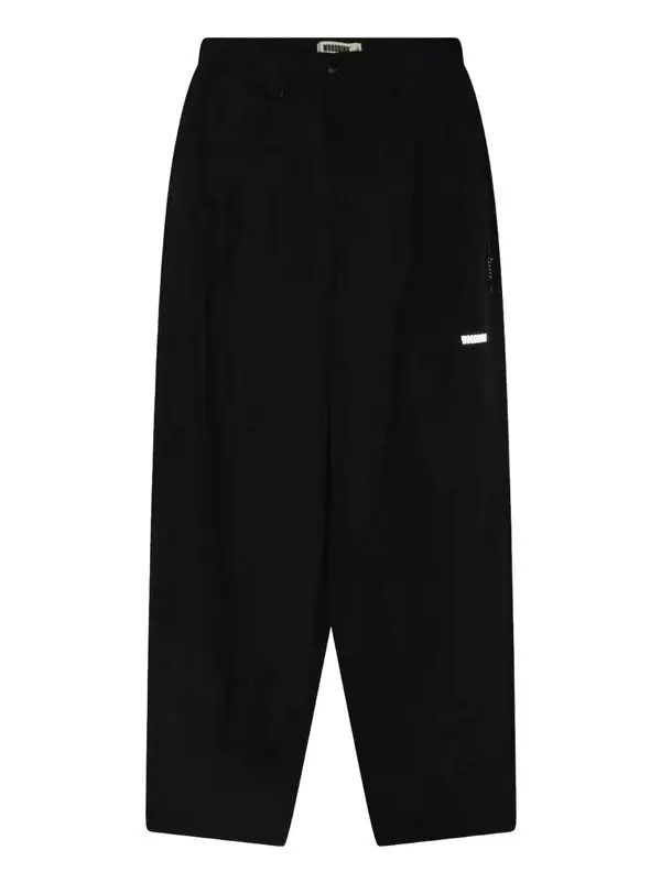 WOODBIRD Logo-embroidered Trousers - Black