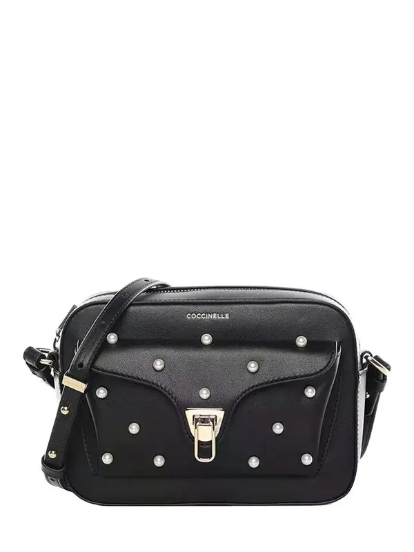 COCCINELLE Pearl-embellished Shoulder Bag - Black