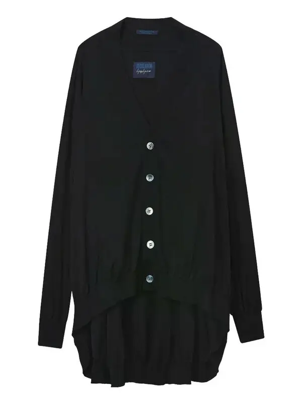 Yohji Yamamoto Buttoned Oversized Cardigan - Black