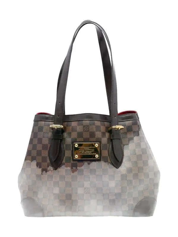 LOUIS VUITTON 2008 Damier Ebene Hampstead Mm Tote Bag - Brown