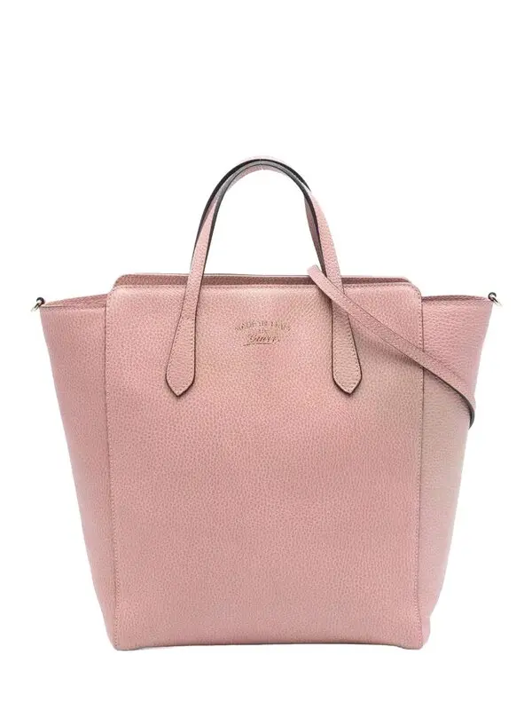 Gucci Leather Swing Convertible Tote - Pink