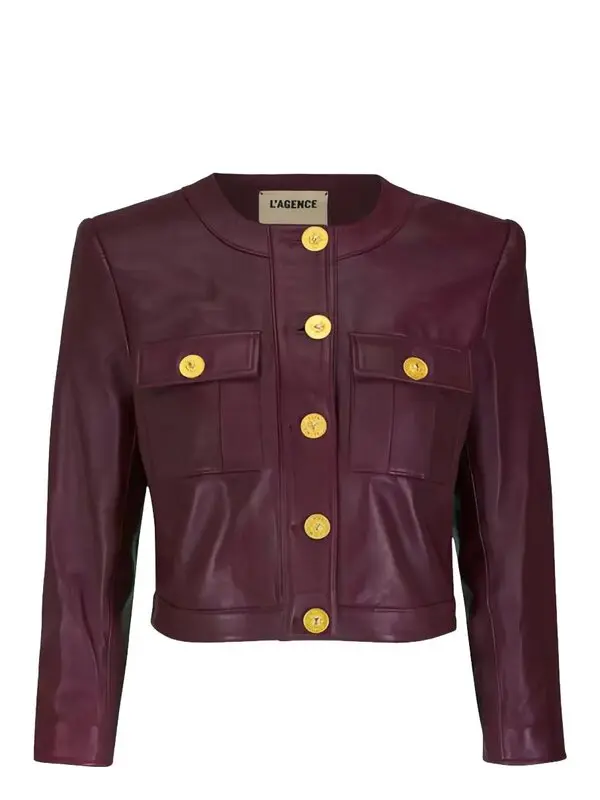 L'Agence Deidra Cropped Jacket - Red