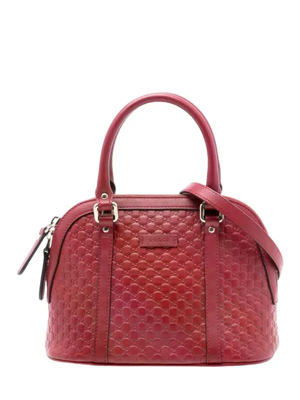 Gucci Mini Micro Guccissima Dome Satchel - Red