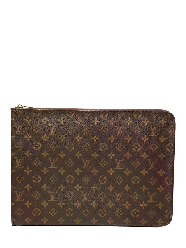 LOUIS VUITTON 2000 Monogram Poche Documents Portfolio - Brown