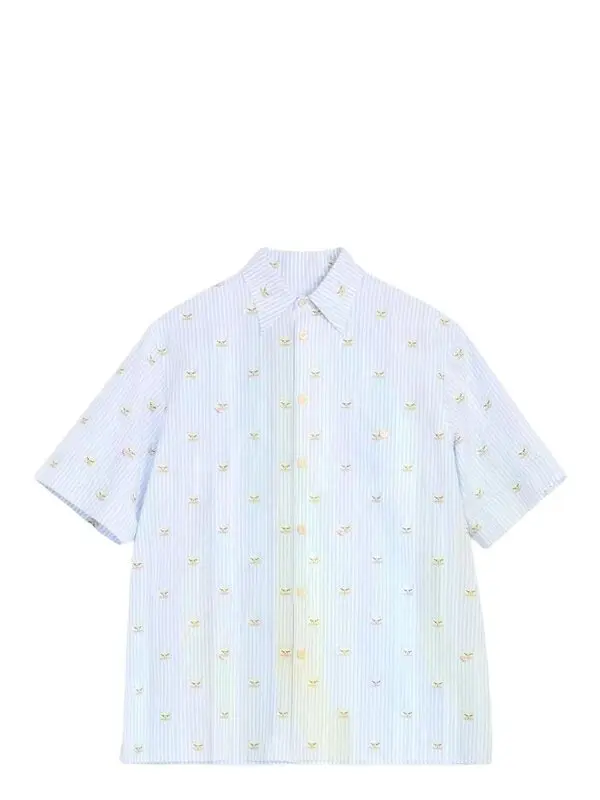 Valentino Garavani Le Chat De La Maison-print Shirt - Blue