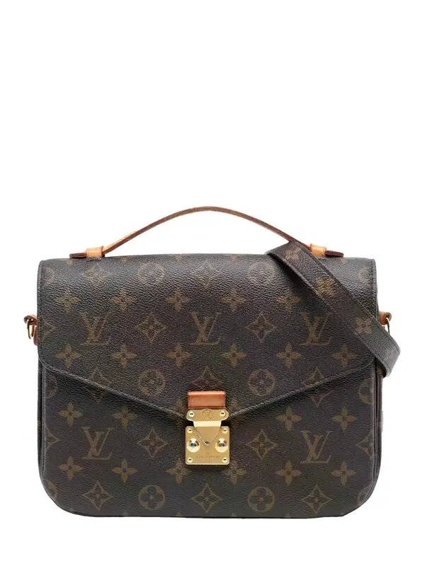 LOUIS VUITTON Monogram Pochette Metis Satchel - Brown