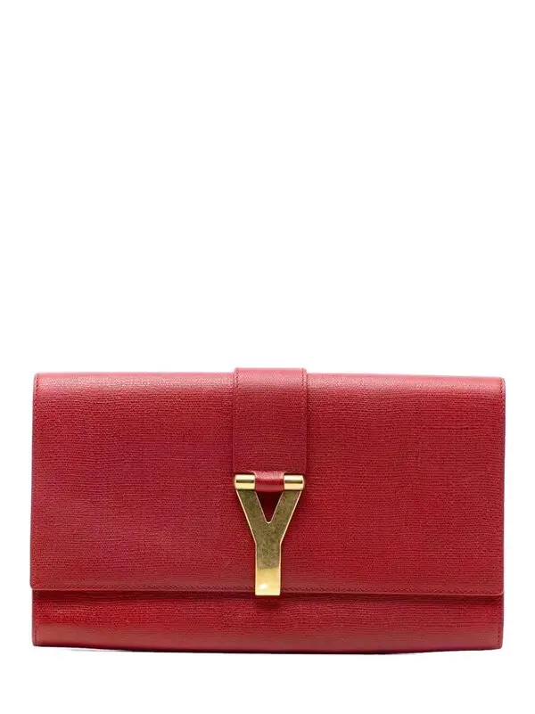 Saint Laurent Chyc Ligne Clutch - Red