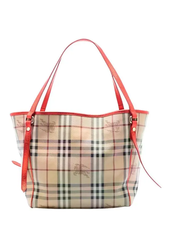 Burberry Small Haymarket Check Canterbury Tote Bag - Brown