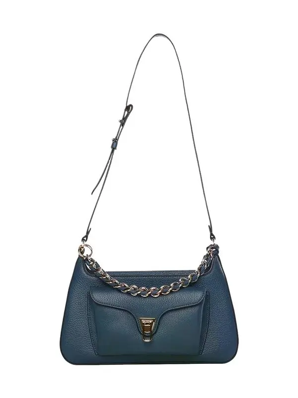 COCCINELLE Chain Detail Shoulder Bag - Blue