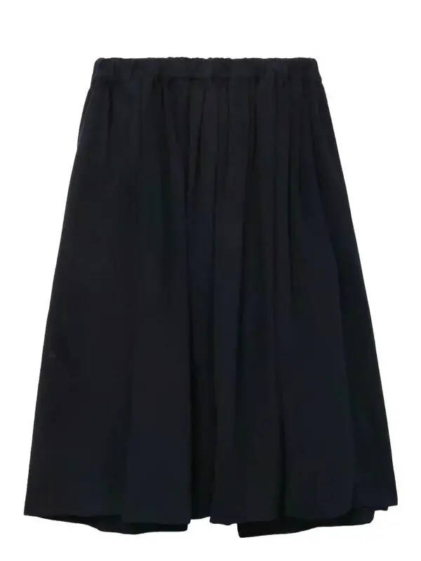 Comme Des Garçons Pleated Midi Skirt - Black