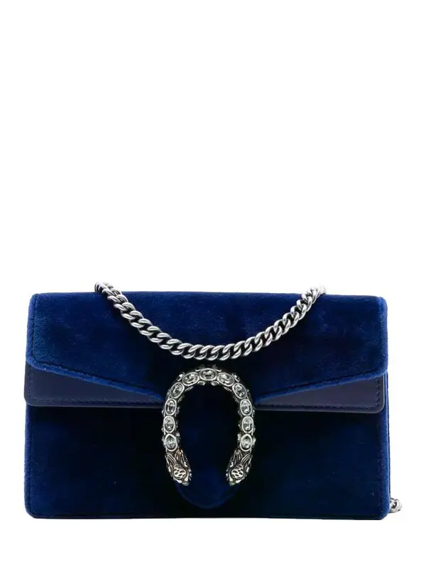 Gucci Mini Velvet Dionysus Crossbody Bag - Blue