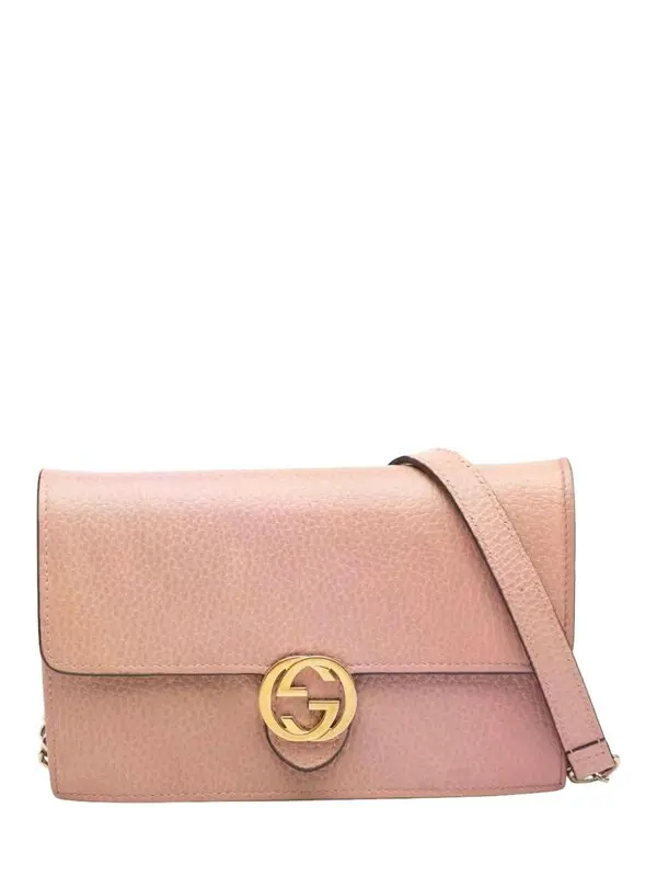 Gucci Interlocking G Dollar Wallet On Chain - Pink