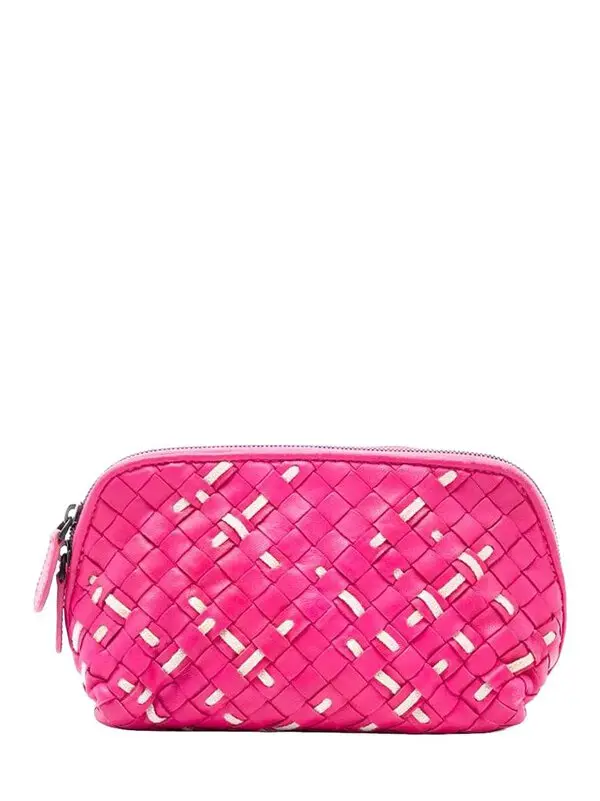 Bottega Veneta Nappa Intrecciato Pouch - Pink