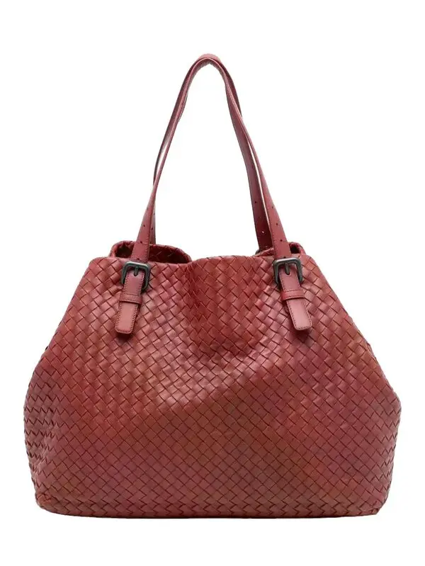 Bottega Veneta Large Nappa Intrecciato Cesta Tote Bag - Red