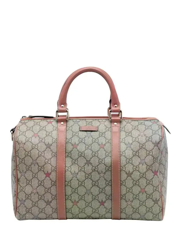 Gucci Medium Gg Supreme Stars Joy Boston Bag - Brown