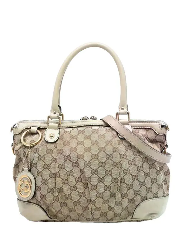 Gucci Gg Canvas Sukey Satchel - Brown