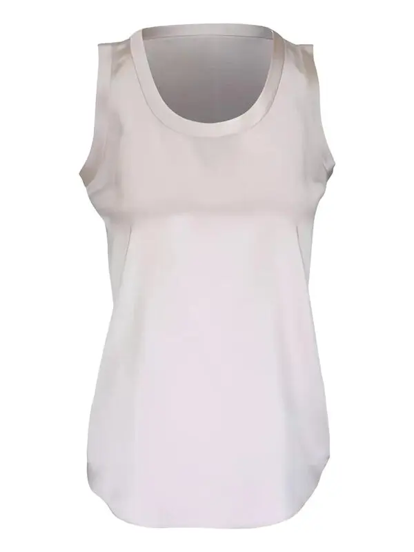 Lafayette 148 New York Sleeveless Satin Top - White