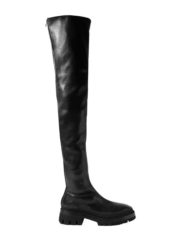 Khaite Fallon Leather Over-the-knee Boots - Black