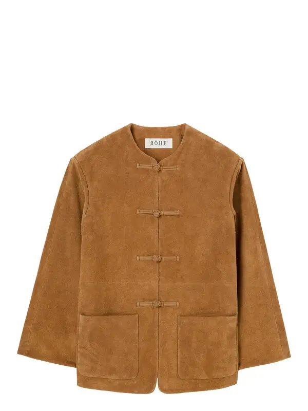 RÓHE Marie Suede Jacket - Brown