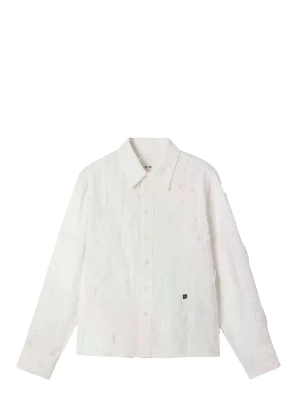 ADER ERROR Distressed Collared Shirt - White