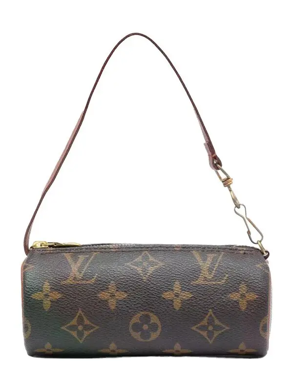 LOUIS VUITTON 1990-2020 Monogram Papillon Pochette Handbag - Brown