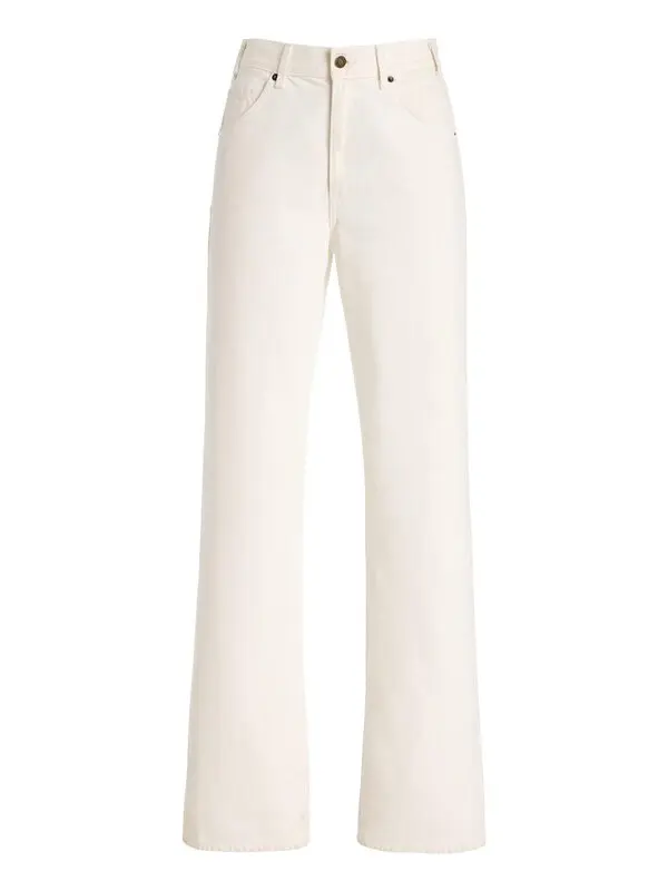 NILI LOTAN Joan Rigid High-rise Straight-leg Jeans - Ivory